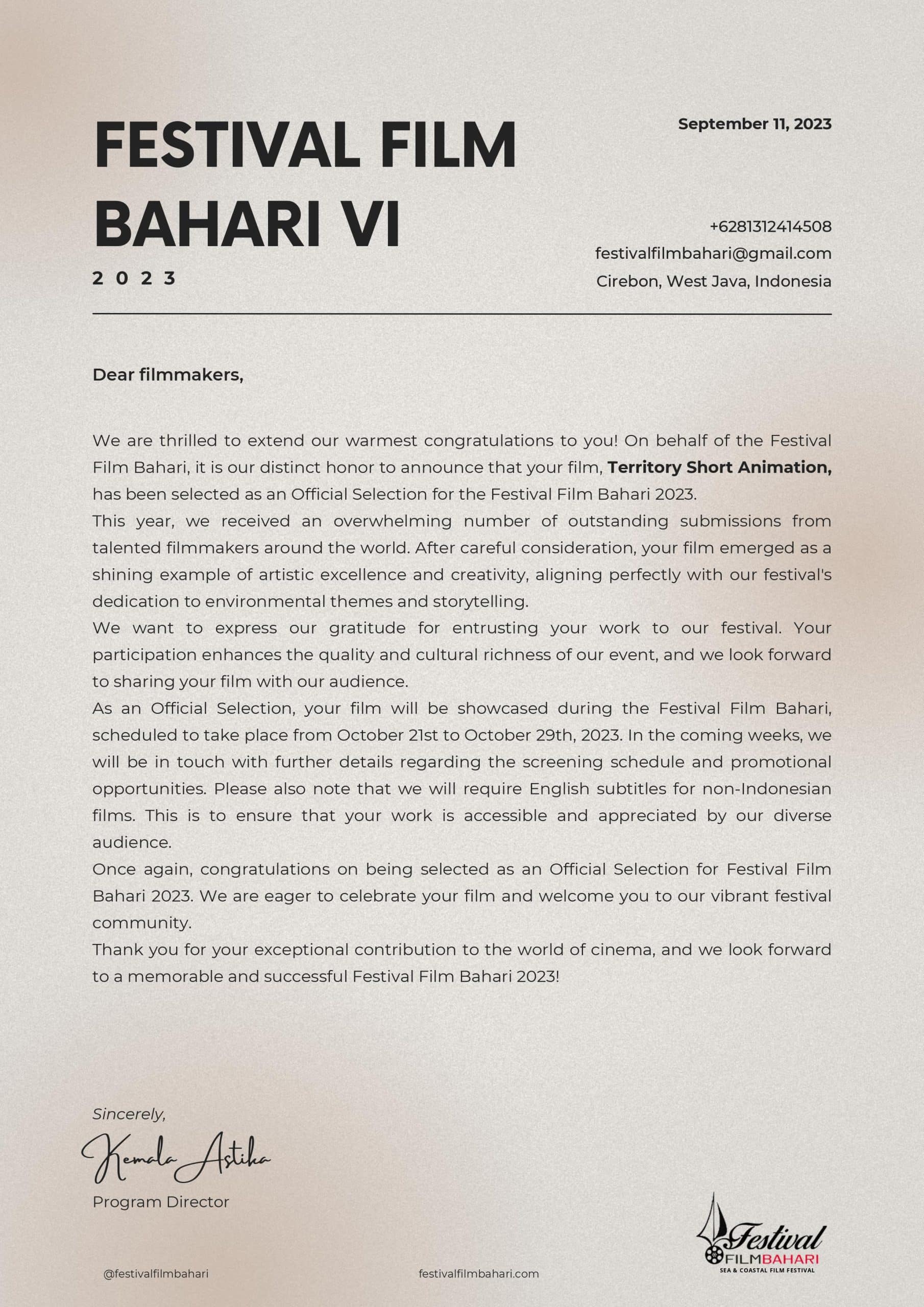 Territory: A Captivating Animated Short Film at FestivalFilm Bahari